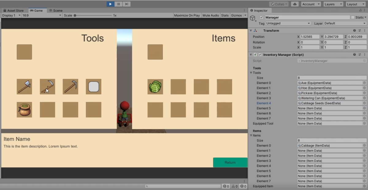 Creating a Farming RPG (like Harvest Moon) in Unity — Part 4: Item ...