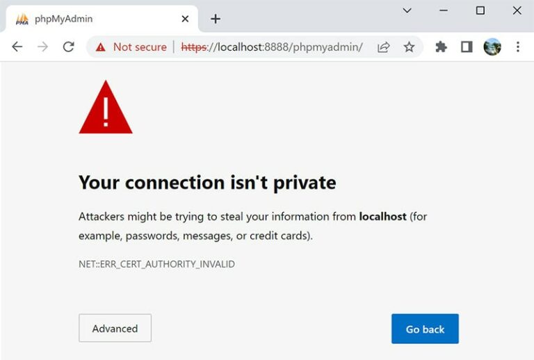 Bitnami phpMyAdmin: For security reasons, this URL is only accessible ...